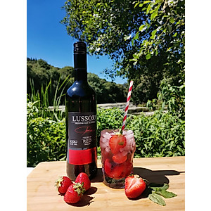 Lussory Premium Merlot Alcohol Removed 0.0% Dealcoholized Red Non Alcoholic Wine From Spain, Low Calories, Low Sugar, Halal Certified (750ml, 1 Bottle)