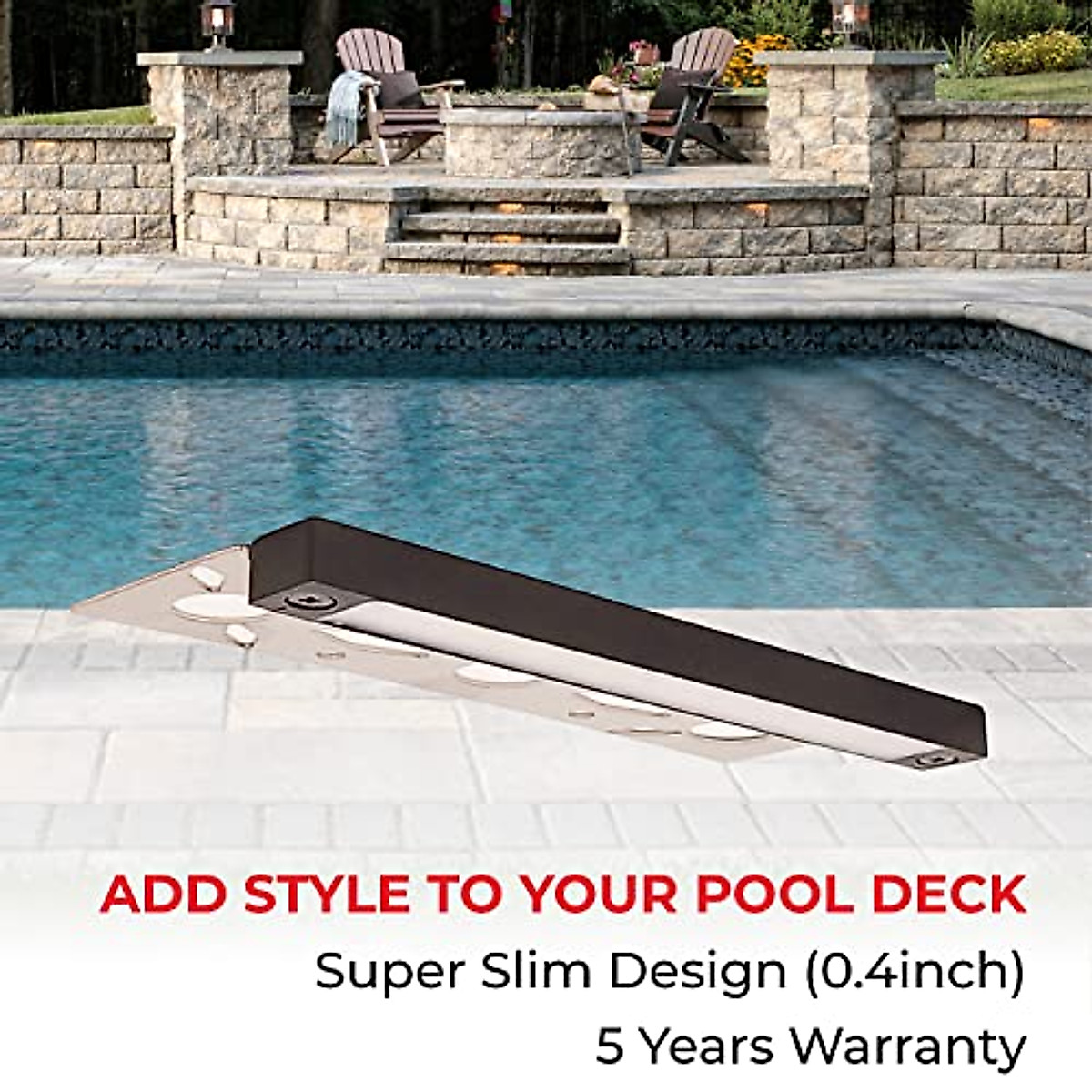 LUMENGY 7-inch 3w Super Slim LED Hardscape Light, Aluminum Black, 3 Mounting Plates for Walls, Decks, Planters, Paver Step & Ceiling, No Visiable Screws, Easy Installation Design, 50K Hours (6-Pack)