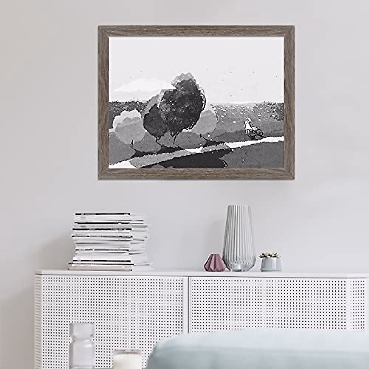 COREAET 16x20 Picture Frames Farmhouse Wooden Photo Frame 2 Pack Rustic Wall Decor for Art Poster, Brown, Plexiglass Cover