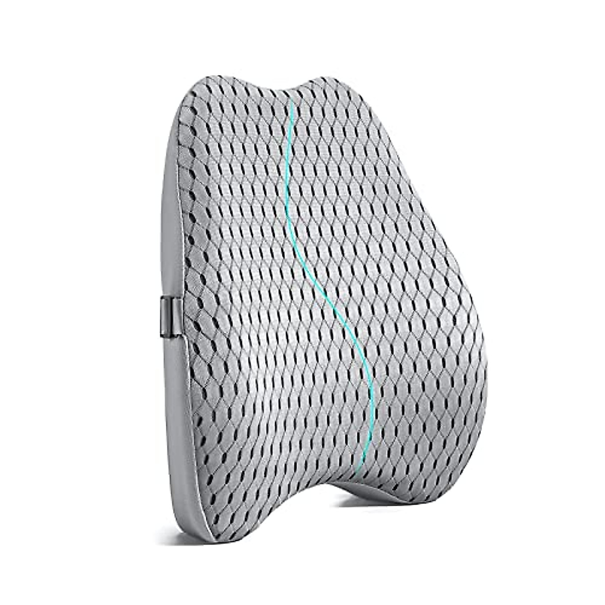 Bipintip Lumbar Support Office Chair with Adjustable Strap and Washable Cover - Back Cushion for Couch,Recliner,Car,Desk Chair - Lumbar Pillow Back Pain Relief,Improve Posture(Gray)