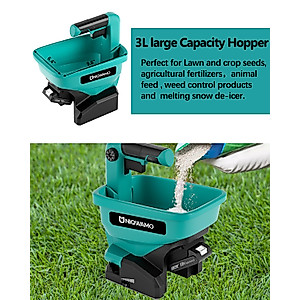 Uniqwamo Grass Seed Spreader for Makita 18V Li-ion Battery, Available Year-Round, Grass Seeds, Rock Salt (Battery not Included)