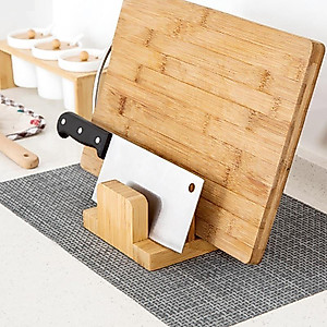 Kunovo Bamboo Pot Lid Holder,Cutting Board Organizer,Baking Sheet/Pan Organizer Rack for Cabinet (GGJ-A)