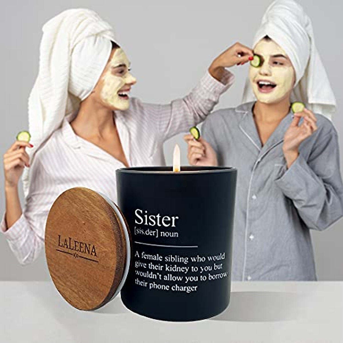 LaLeena Candle Gifts for Sisters, Friends and Family - Large Scented Soy Candle - Luxury Candles for Home - Birthday Gifts for Friends, Sisters and Family (Lavender, 14 oz)