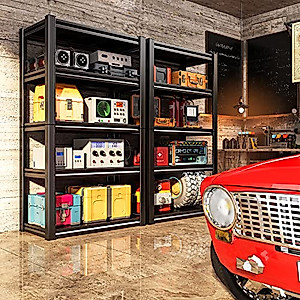 Raybee Garage Shelving Heavy Duty Load 2050LBS, Garage Storage Shelves Heavy Duty Shelving, Adjustable 5-Tier Metal Shelving Unit, Garage Shelves for Storage Shelving, Commercial Basement Storage Rack