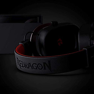 Redragon H510 Zeus Wired Gaming Headset - 7.1 Surround Sound - Memory Foam Ear Pads - 53MM Drivers - Detachable Microphone - Multi-Platforms Headphone - Works with PC, PS4/3 & Xbox One/Series X, NS