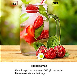 7inch Portable DVD Player, Vbestlife Mini Car CD TV/Game Function Swivel 16:9 Screen Large Memory with Rechargeable Battery for Car/Home/Outdoor(US)