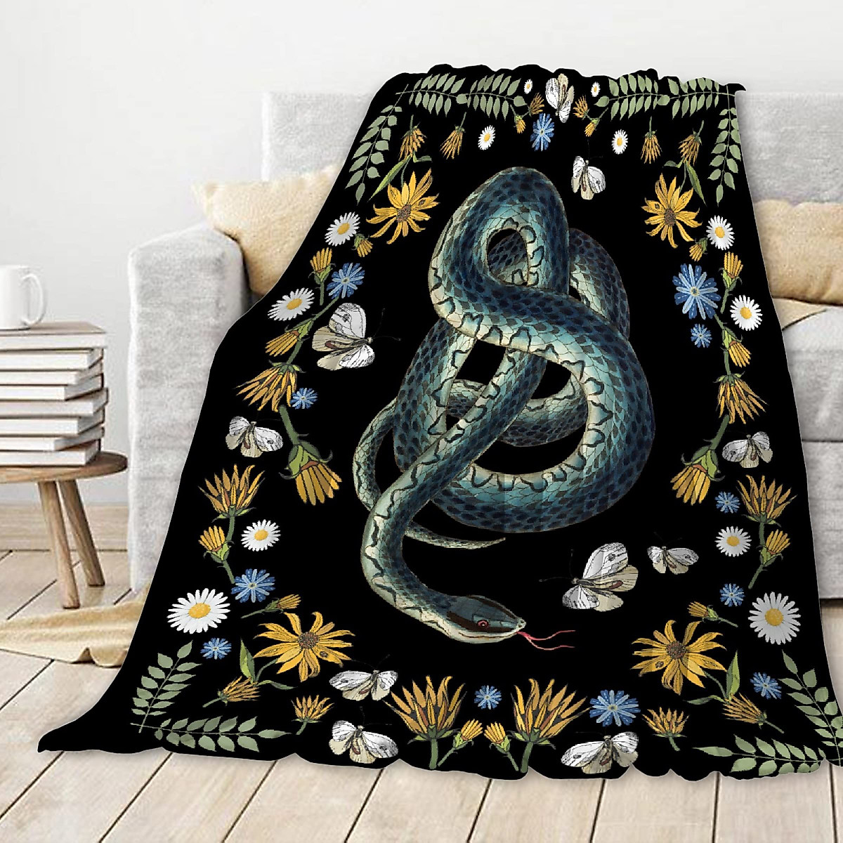 Snakes Blanket,Snakes Blankets Gift Soft Cozy Plush Bedding Blanket,Fuzzy Flannel Fleece Blanket for Couch Sofa Camping,40"x50"-Throw Size for Kids