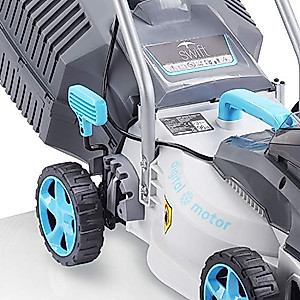 Cordless Lawn Mower, 15 Inch Lightweight Lawn Mower, 40V Lithium-ion Lawnmower w/Brushless Motor, 5 Cutting Heights Adjustable -Low Noise 2 in 1 Push Mower