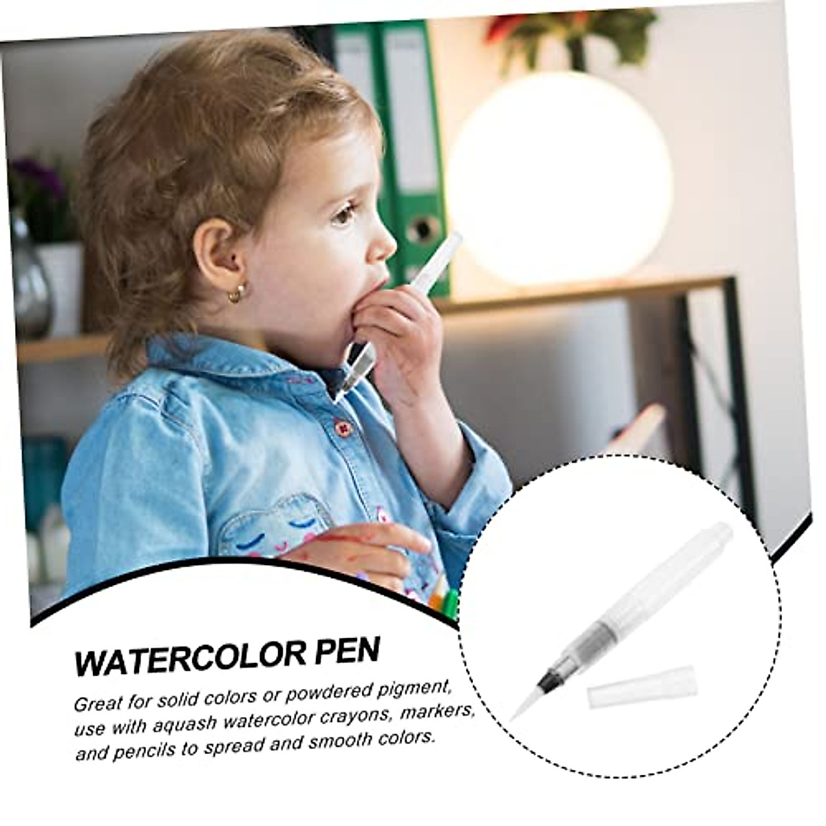 TEHAUX 6pcs Calligraphy Pen Set Oil Painting Brushes Oil Painting Set Watercolor Pens Brush Set Paint Brush Pens Water Brush Pen Set Water Color Brush Pens Water Coloring Brush Pen Pencil