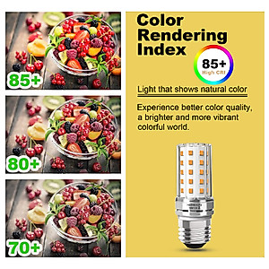 HAONIULED E26 Bulb 10W 3 Pack led Corn Light Bulb Warm White 2700K 1100 Lumen 100 watt Equivalent E26/E27 Base Non-Dimmable led Bulbs, Candelabra Edison Light Bulb for Indoor Home Household Lighting