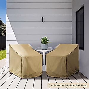 SORARA Single Porch Leisure Chair Cover Outdoor Patio Furniture Cover, Water Resistant, 28.7'' L x 25'' W x 34'' H, Brown