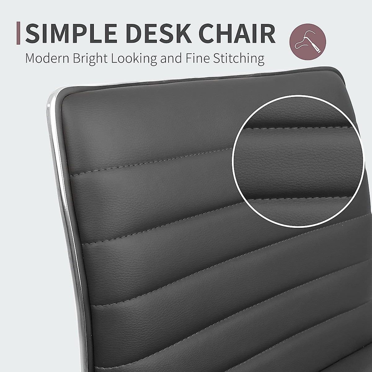 JUMMICO Office Chair Mid Back Task Chair Adjustable Home Computer Executive Desk Chair with 360° Swivel (Black)