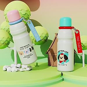 IRNATO Family Size Thermos Mug 316 Stainless Steel With Handle, Leak-proof, Can Be Freely Matched With Family Combinations, Cute Pet Logo, Easy To Carry, Full Of Flowers And Cute Pets12OZ,20OZ,40OZ