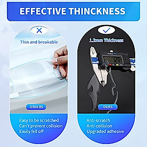 INSAUTO Car Door Handle Scratch Protector 12PCS Transparent Universal Car Door Handle Protector Accessories Clear Door Bowl Paint Protection Film Waterproof Anti-Scratch Stickers Covers