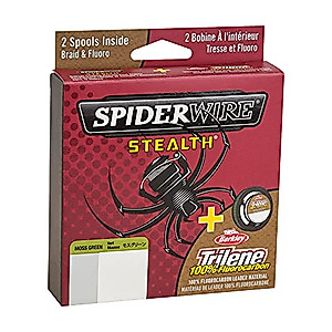 Spiderwire Berkley FireLine® Superline, Moss Green/Clear, 8lb | 3.6kg, 125yd | 114m Fishing Line, Suitable for Freshwater Environments