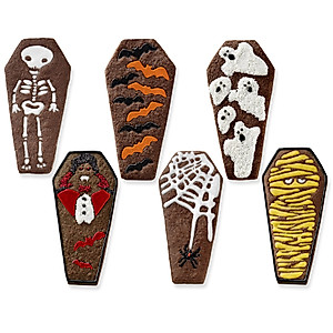 Tovolo Coffin Holiday Cookie Cutters, Templates Reverse, Dishwasher Safe - Set of 6