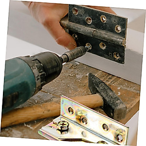 Veemoon 12 Pcs Metal Balusters Metal Corner Brackets Galvanized Raised Bed Wooden Bed Rail Hooks for Wood Bed Decorative Hinge Bed Corner Bed Hinge Mattress Buckle Bed Accessories 4X Large