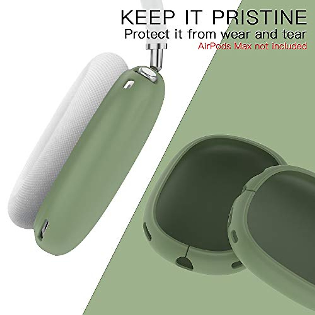 Tucana Silicone Earpads Full Cover Compatible for AirPods Max Headphones, Anti-Scratch Shock Protectors for AirPods Max, Ear Cushions