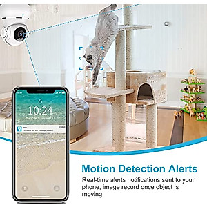 litokam Indoor Security Cameras 4pcs, 1080P Pet Camera with Night Version, 360° Smart Cameras with Motion Detection, 2-Way Audio, WiFi Home Camera Compatible with Alexa