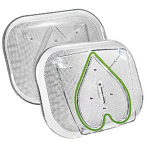 JforSJizT 2pcs Square Lazy Susan for Turntable Organizer for Refrigerator,Pantry Organizer,Kitchen Organizer,Fridge Organizer,Bathroom Tray,Makeup Vanity Countertop,Spice Rack(15.67 x11.73 x1.26)