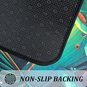 Mushroom Kitchen Rugs and Mats Non Skid Washable Absorbent Stain Resistant,Durable and Easy to Clean, Kitchen Rug Set of 2 Mushroom Kitchen Decoration 17 x47+17"x30"