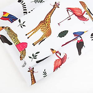 CENTRAL 23 - Wrapping Paper for Kids - Jungle Safari - Green - 6 Gift Wrap Sheets for Boys Girls Birthdays Children - Recyclable