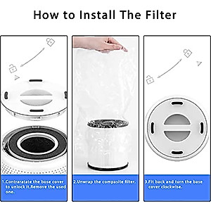 Aliddle B-D02L H13 True HEPA Filter Set, Compatible with Mooka and Koios B-D02L Purifier, 3-in-1 H13 True HEPA Replacement Filter, 2-Pack