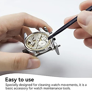 Watch Cleaning Brush Set, Jewelry Cleaning Kit Watch Pin Removal Tool, Wristwatch Movement Small Part Cleaning Tool with Box, Small Part Cleaning Soft Brushes Set