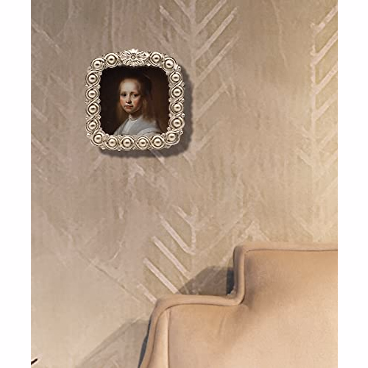 YULINK 3x3 Small Antique Gold Picture Frame & 3x3 Mini Vintage Champagne Gold Picture Frame, Bundle