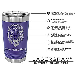 LaserGram 16oz Vacuum Insulated Pint Tumbler, CNA Certified Nurse Assistant, Personalized Engraving Included (Dark Purple)