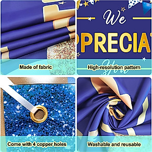 Ushinemi We Appreciate You Decorations Thank You Banner, Employee Staff Team Appreciation Week Teacher Nurse Doctor Pastor Party Supplies