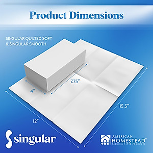 AH AMERICAN HOMESTEAD Disposable Paper Hand Towels for Bathroom - White Guest Napkins - Linen Like and Feel - Ideal for Wedding Reception or Dinner Party (200 Count - Smooth Crisp - Large 15.5" x 12")