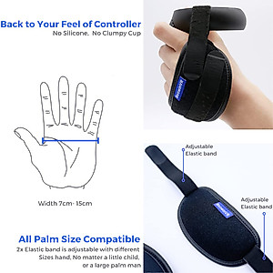 BeswinVR G2- Controller Grips and Knuckle Strap for Oculus Quest, Rift S (Black, 1 Pair)