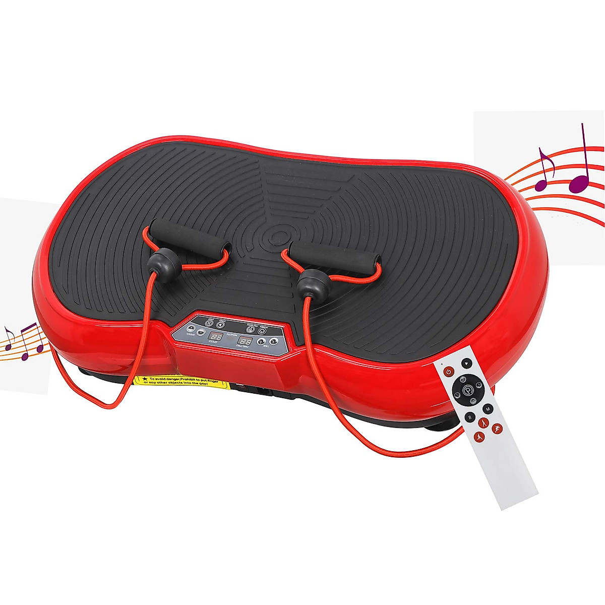 Saturnpower Full Body Vibration Platform Massage Machine Fitness Shaking Machine Workout Whole Body Trainer Vibration Weight Loss Equipment Vibration Fat Reducer with Bluetooth Connection (red)