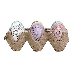 Greenbrier Colorful Speckled Easter Egg 6 Pack Cartons Decor Clear Cello Wrapped