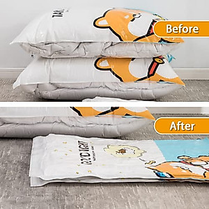 Cartoon dog-shaped vacuum compression bag, storage bag, strong and durable, release 80% of storage space, suitable for travel, moving, family storage use. (Large)