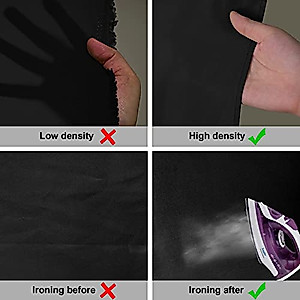 10 x 7 FT Black Backdrop Background for Photography, High Density Polyester Fabric Pure Black Photo Backdrop Curtain Screen Collapsible Seamless for Photoshoot Portraits Party Video Studio Film