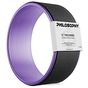 Philosophy Gym 13-inch Professional Yoga Wheel Roller - Purple/Black