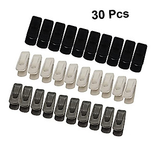YARNOW Plastic Clothes Hanger Flocked Hangers 30pcs Hanger Clothes Peg Hanger Clips Coat Hanger Trouser Press Clothes Pin