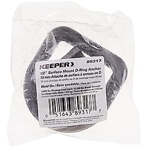Keeper 89317 1/2" Weld-On Surface Mount D-Ring Anchor