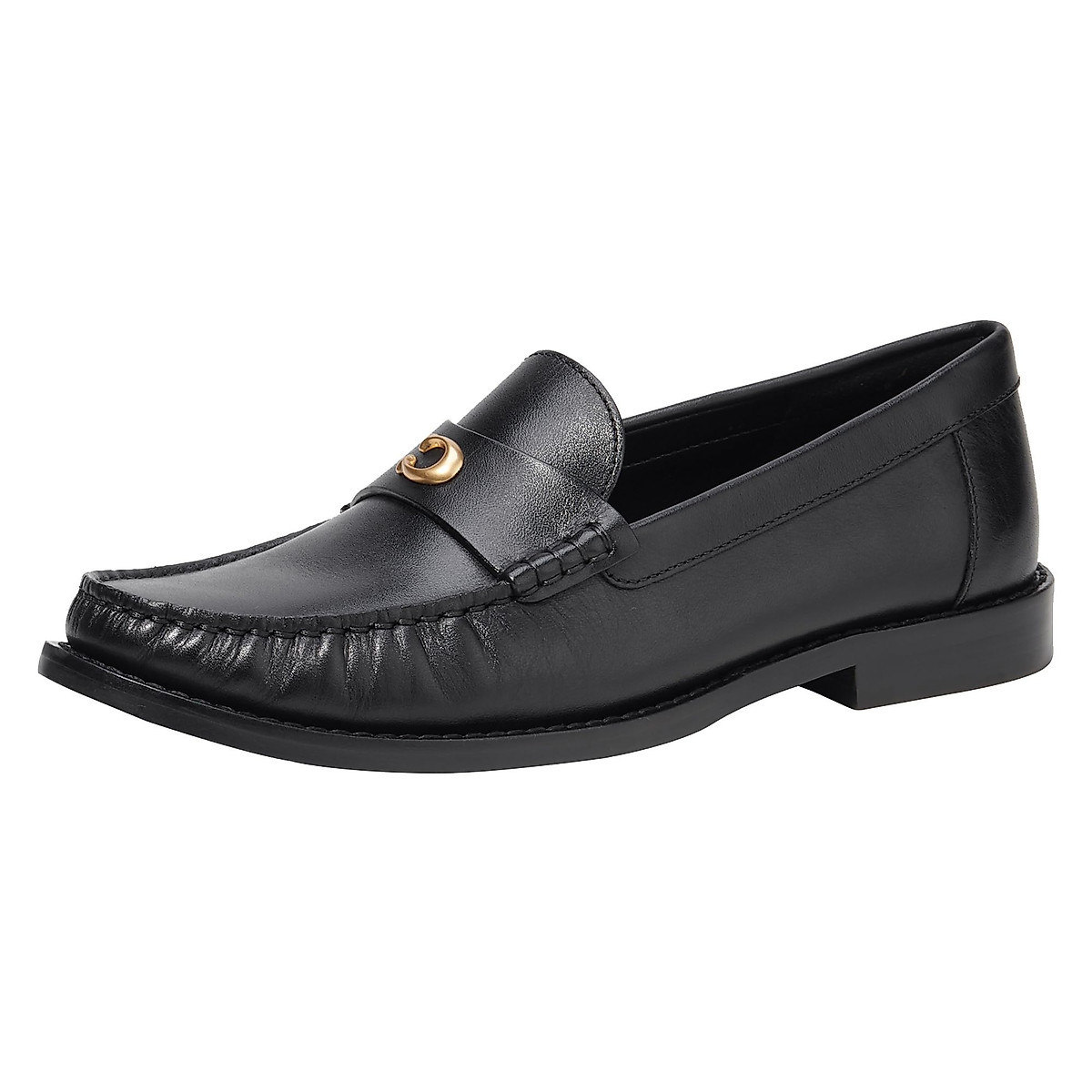 Coach Women's Jolene Leather Loafer, Black, 9