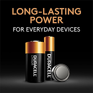 Duracell 1/3N 3V Lithium Battery, 1 Count Pack, Lithium Coin Battery for Digital Cameras, Watches, and more, CR Lithium 3 Volt Cell