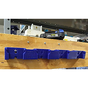 K24 4 slot Battery Rack for Kobalt Wall Mount Holder Latching Storage Rack 24VMax and KXB/ XTR Ultimate Output packs KXB-424-03, KXB-824-03. KB-124-03, KB-324-03, KB424-03, KB-624-03. USA PN K24x4-WR