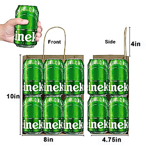 Toovip 100 Pack 8x4.75x10 Inch Medium Plain Brown Kraft Paper Bags with Handles Bulk, Gift Wrap Bags for Favors Grocery Retail Party Birthday Shopping Business Goody Craft Merchandise Take Out Sacks