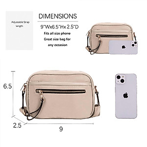 E Nylon Crossbody Bags for Women Small Crossbody Camera Bag Shoulder Purse with Adjustable Wide Strap