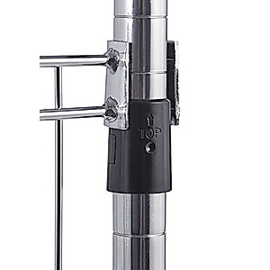 TRINITY EcoStorage Rolling Garment Rack with Shelves Hooks for Clothing Storage for Bedroom, Closet Organization, Entryway, and More, Chrome, 41” W x 14” D x 76” H