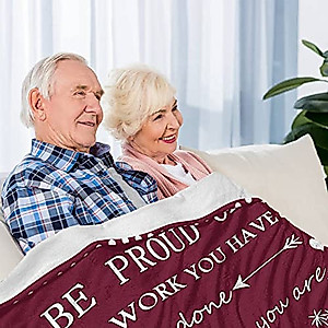Retirement Gifts for Women Blanket,Happy Retired Blanket for Men Women 60"x 50",Boss Coworkers Friend Unique Retirement Farewell Gifts for Parents Grandparents Retirement Creative Blanket
