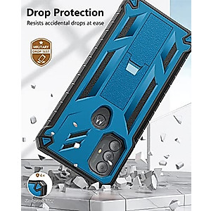 for Motorola Moto G-Power 2022 Case: Moto G Play 2023 Case Drop Proof Protection Durable Protective Heavy Duty Shockproof TPU Matte Textured Mobile Phone Cover Moto G Power 2022 Case with Kickstand