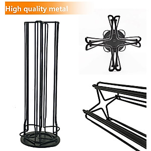 Meelio Nespresso Vertuo Pod Holder Carousel Stand for Nespresso Vertuo, Nespresso Vertuo Pod Organizer with Extra Space for Coffee Mate Silent Rolling (28 Capsules)