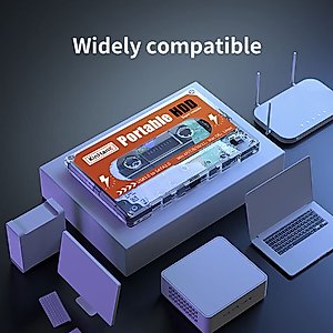Kinhank 2TB External Hard Drive Built-in 120,000+ Classic Games, Batocera 33 System, Retro Game Console Compatible with 70+ Emulators, HDD Support for Windows/Laptop/PC/Linux,Plug&Play